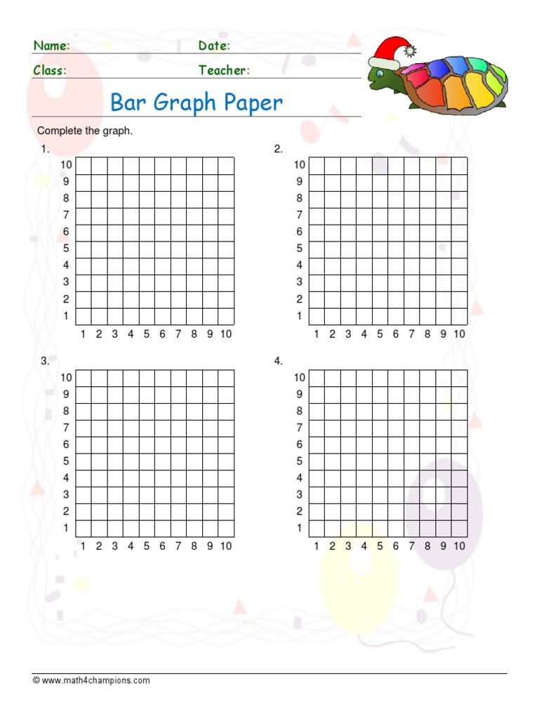 Bar Graph Paper: Name: Date: Class: Teacher | PDF