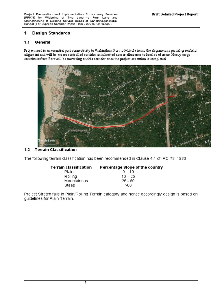 Design Basis Report - Port Road | PDF | Road | Traffic