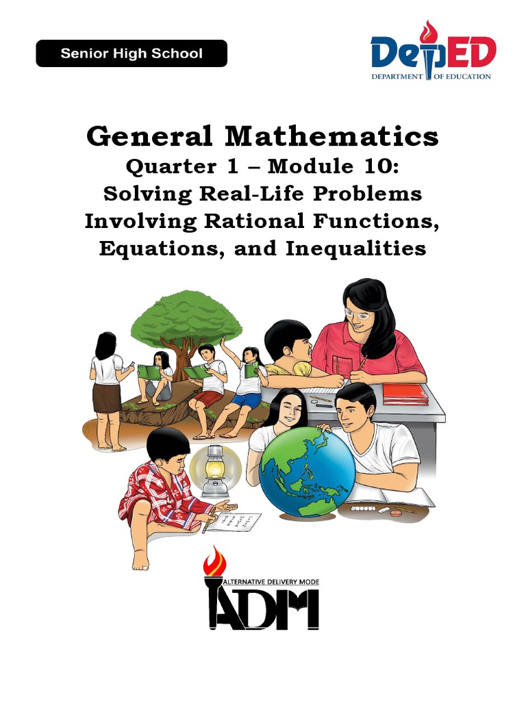 Gen Math11 - Q1 - Mod10 - Solving Real Life Problems Involving Rational ...