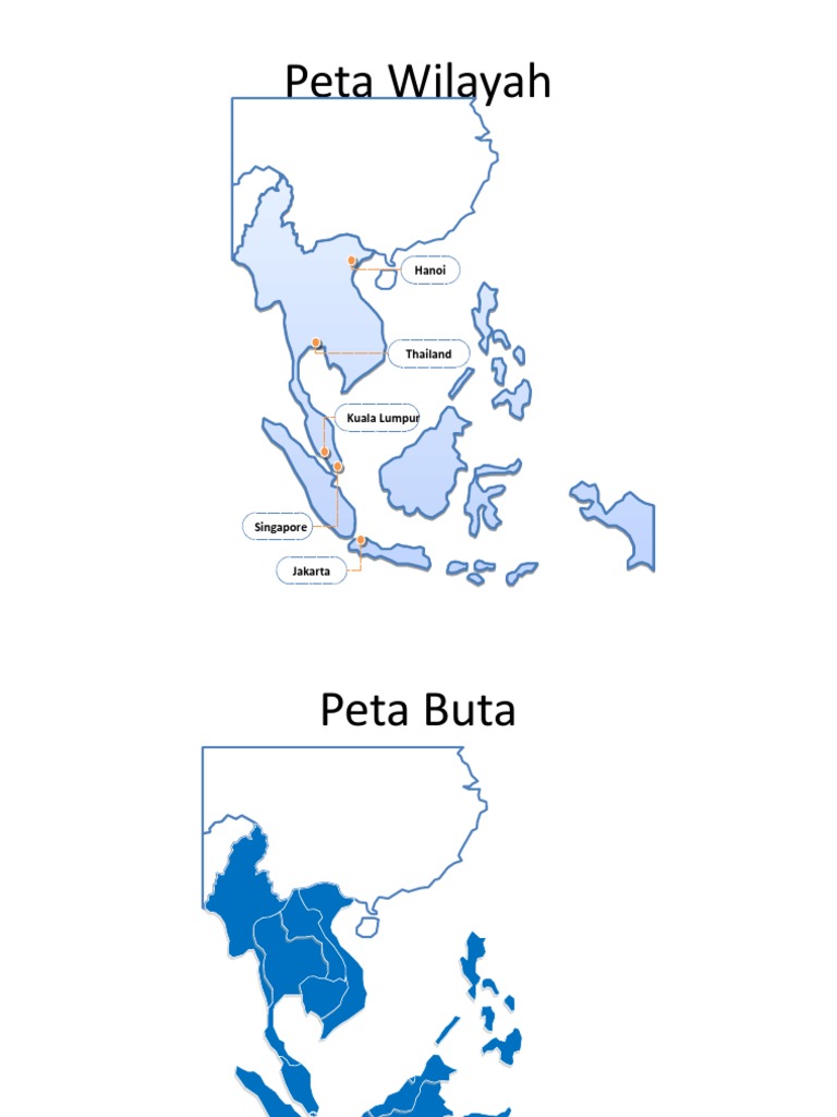 Template PowerPoint Peta Asia Tenggara | PDF