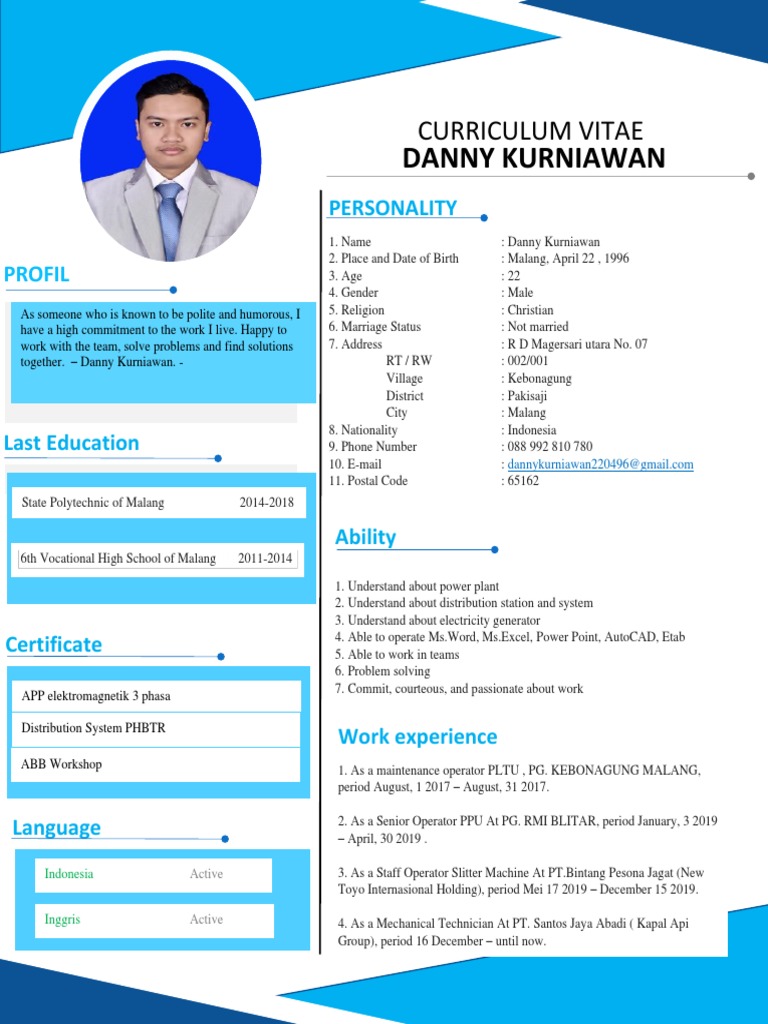 Danny Kurniawan: Curriculum Vitae | PDF | Nature