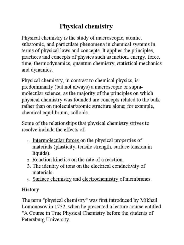 Physical Chemistry | PDF | Physical Sciences | Surface Science