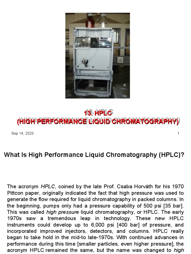 HPLC Guide: Introduction to High Performance Liquid Chromatography ...