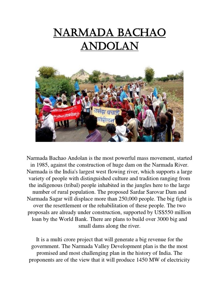 Narmada Bachao Andolan Final | PDF
