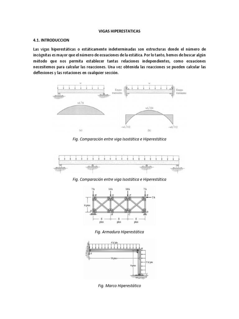 CAP 4 Vigas Hiperestaticas | PDF | Ecuaciones | Matemáticas Aplicadas