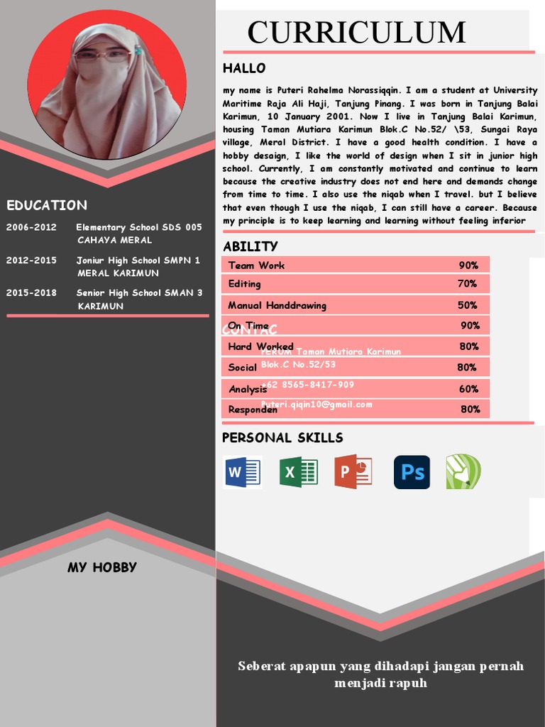CV Qiqin | PDF | Behavior Modification | Learning