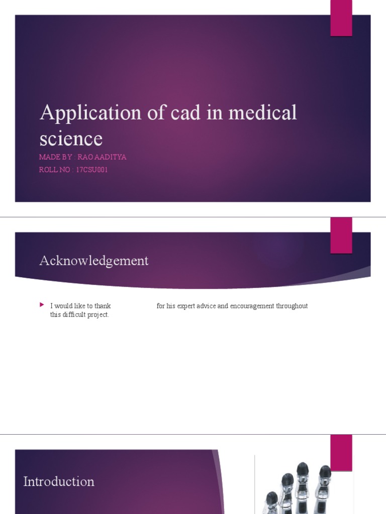 Application of Cad in Medical Science | PDF | Augmented Reality ...