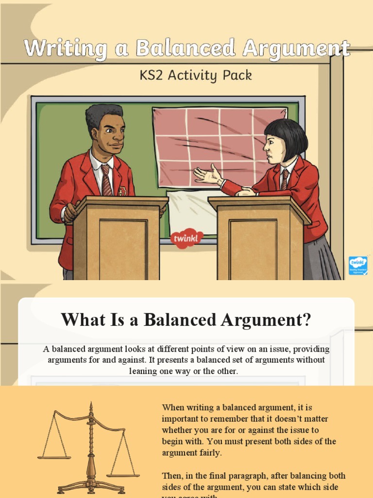 Writing Balanced Arguments | PDF | Argument | Homework