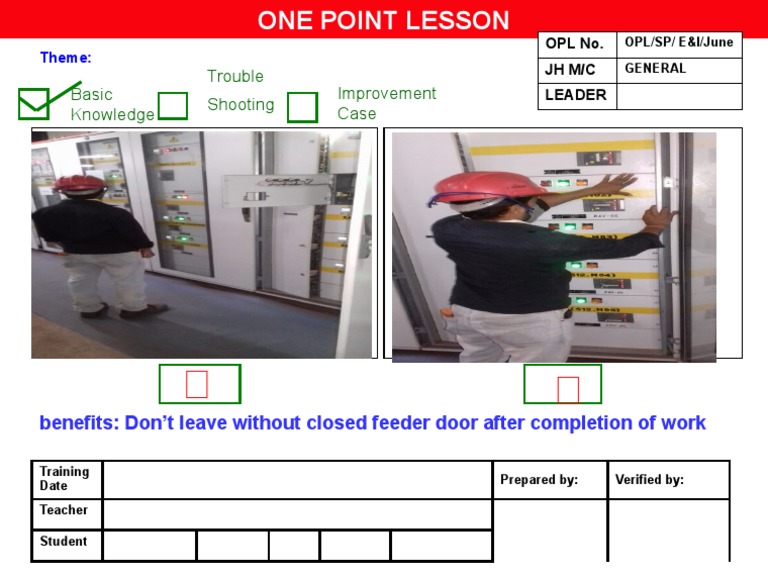 One Point Lesson: Troubleshooting Tips | PDF