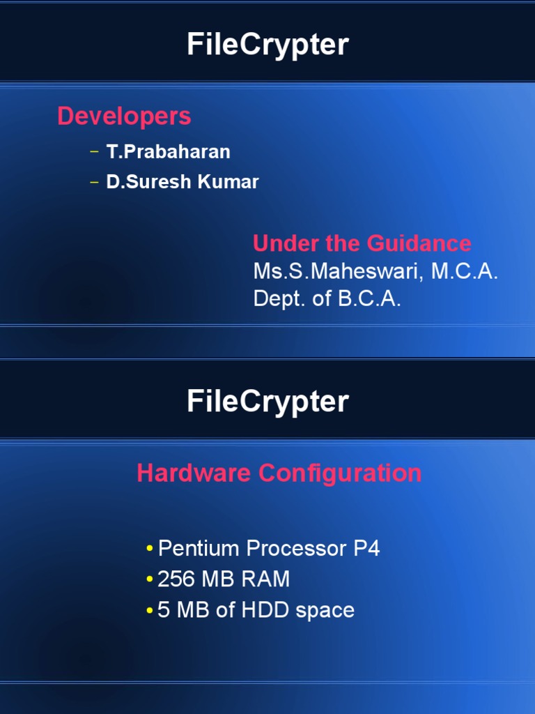FileCrypter: Data Encryption System | PDF | Cryptography | Key ...