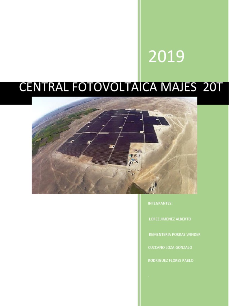 Central Solar Majes: Funcionamiento y Datos | PDF | Inversor de energia ...