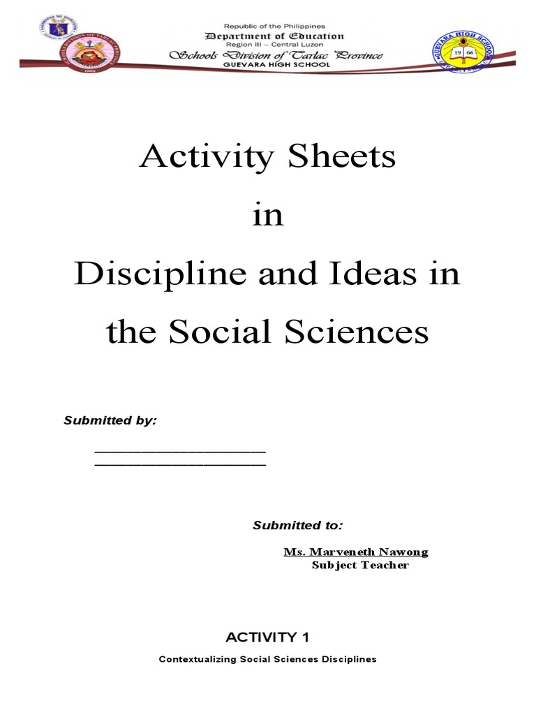 Social Sciences Activities Overview | PDF | Social Science | Job Interview