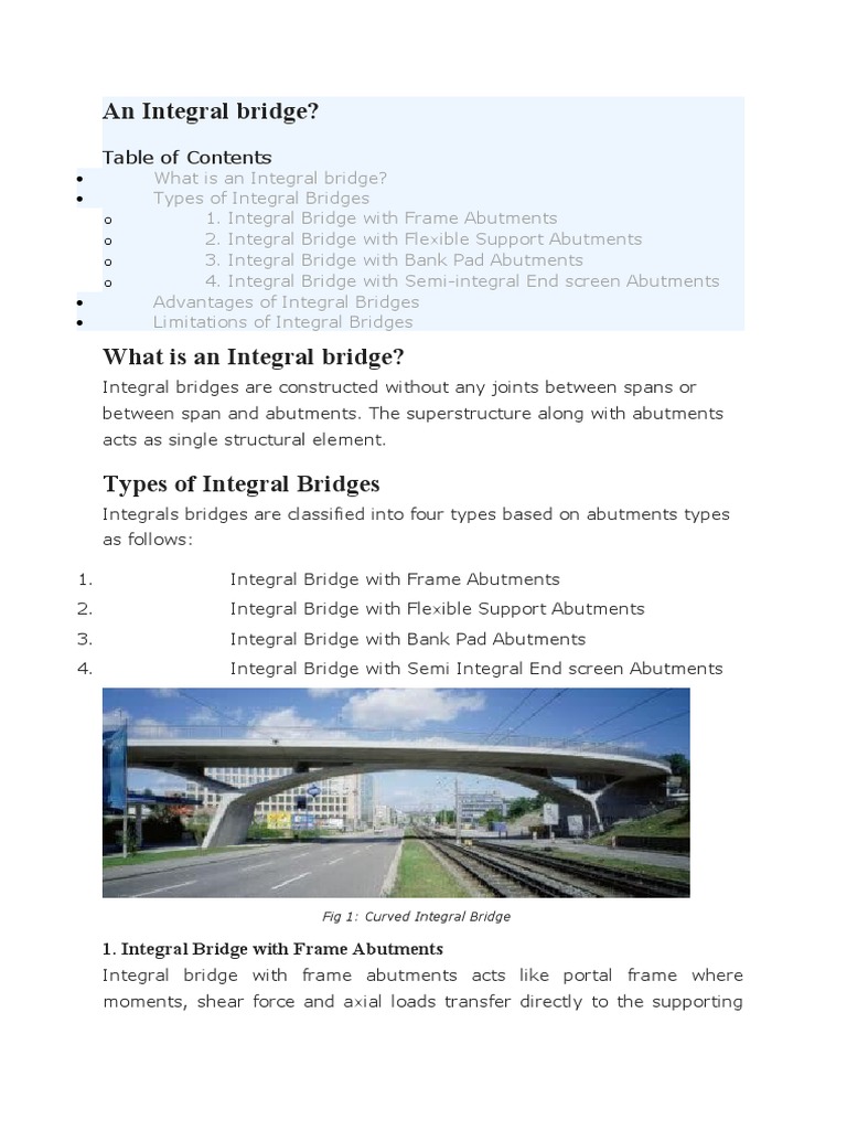 An Integral Bridge Article | PDF | Deep Foundation | Bridge