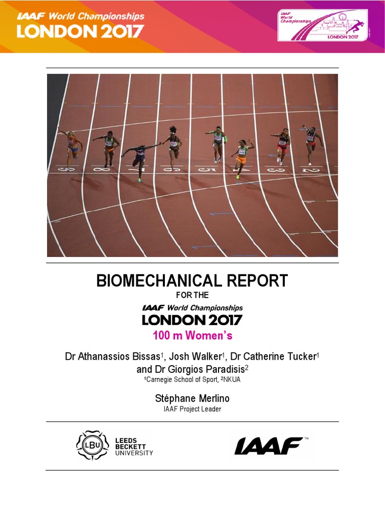 Biomechanical Analysis of 100m Sprint | PDF | Track And Field | Camera