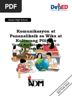 Kom Pan 11 - Q2 - Modyul 1 - Aralin 1 4 Komunikasyon - Q2 - Modyul DMNHS | PDF