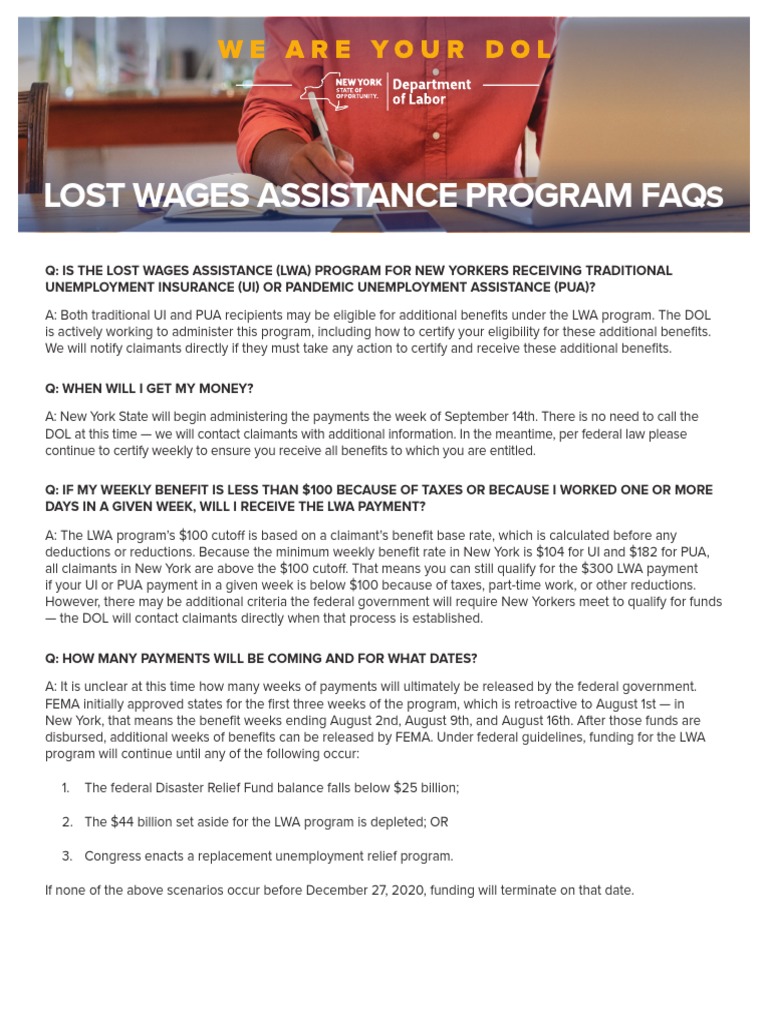 Lost Wages Fact Sheet | PDF | Unemployment Benefits | Government Finances