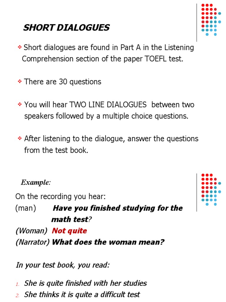 Information & Example For Short Dialogue | PDF