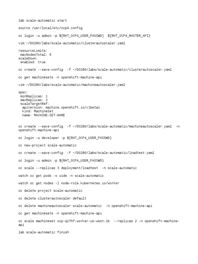 DO280 Automatically Scaling | PDF DO280 Automatically Scaling | PDF