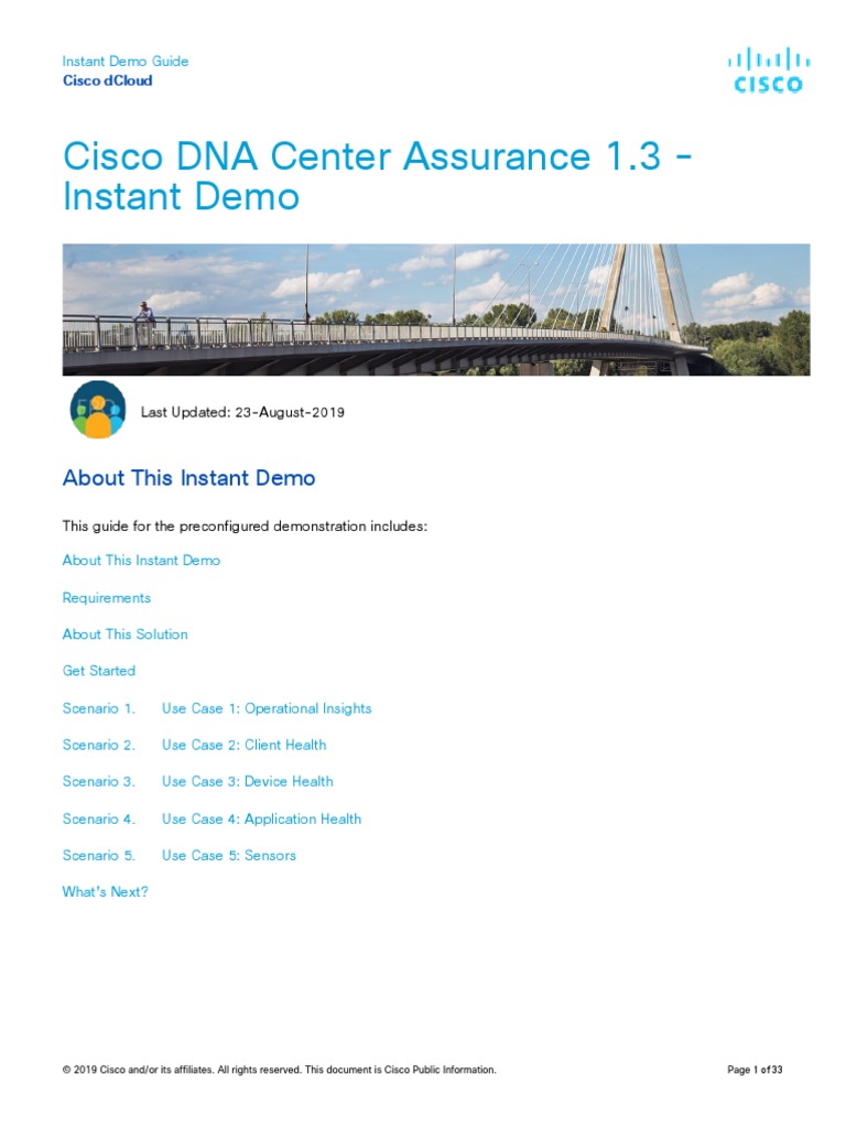 Cisco DNA Center Assurance 1.3 - Instant Demo | PDF | I Cloud ...