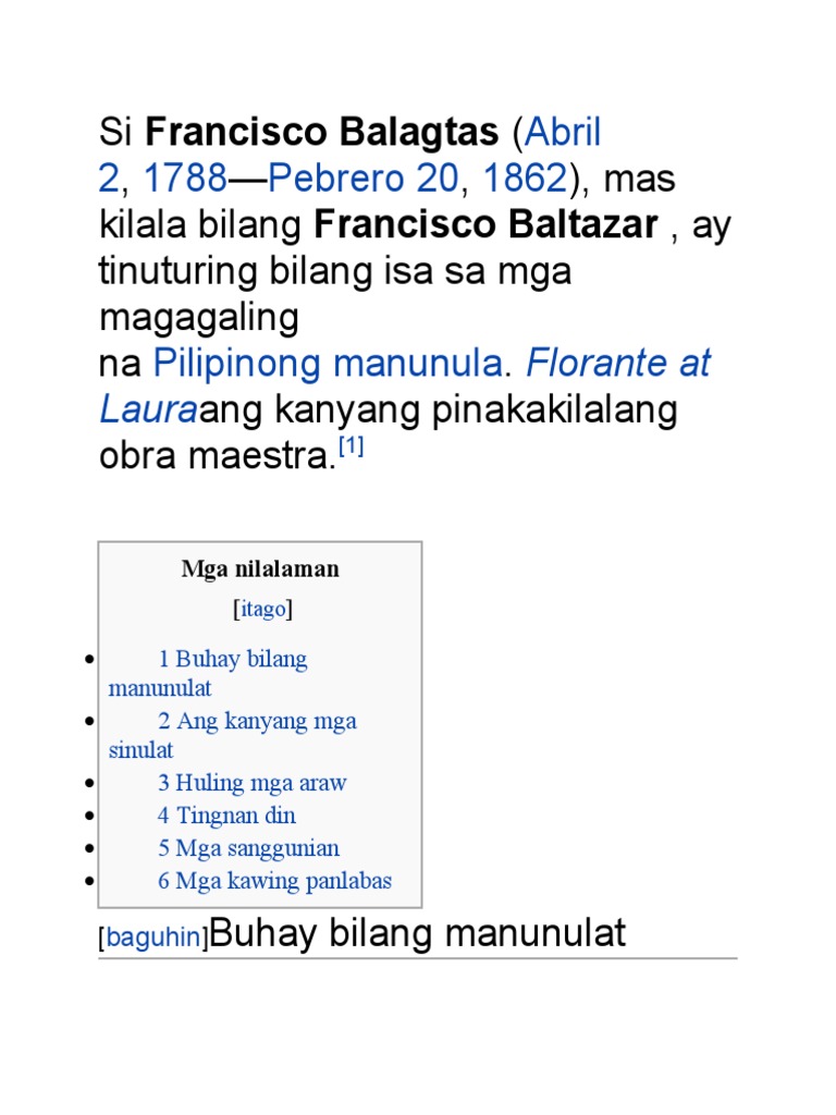 Francisco Balagtas Baltazar Quotes