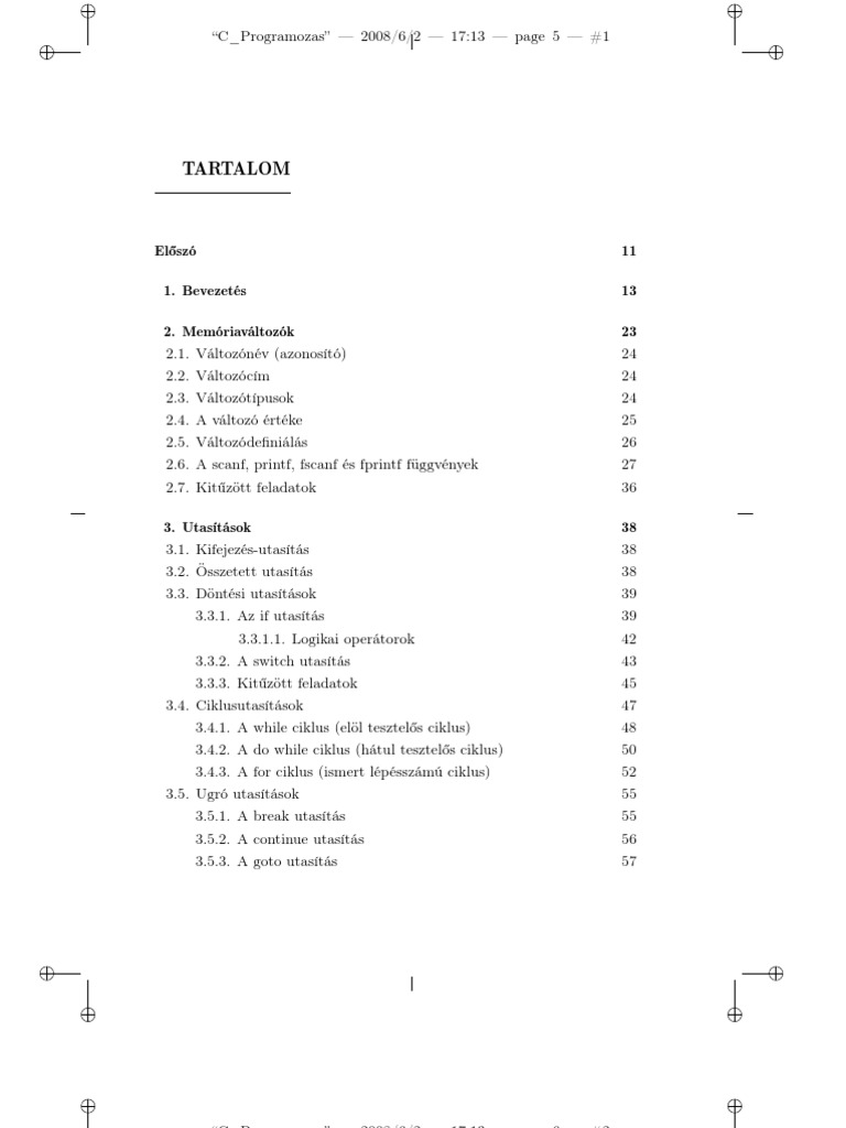C Nyelv Es Programozas Kinyomtatva Debrecen | PDF