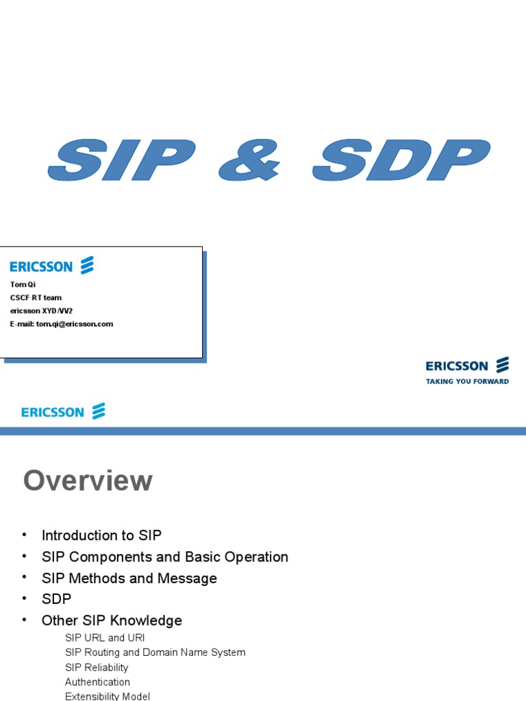 SIP and SDP | PDF | Session Initiation Protocol | Computer Mediated Communication