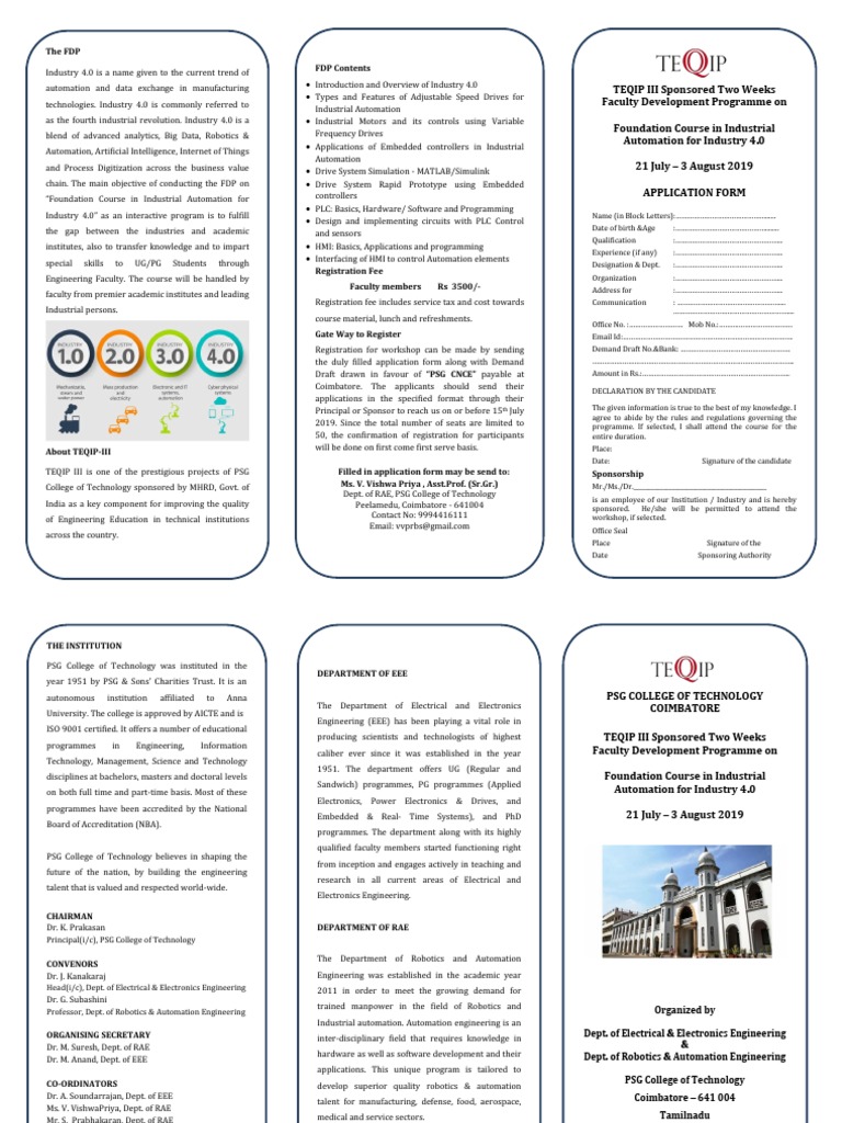 FDP Design Brouch | PDF | Automation | Engineering