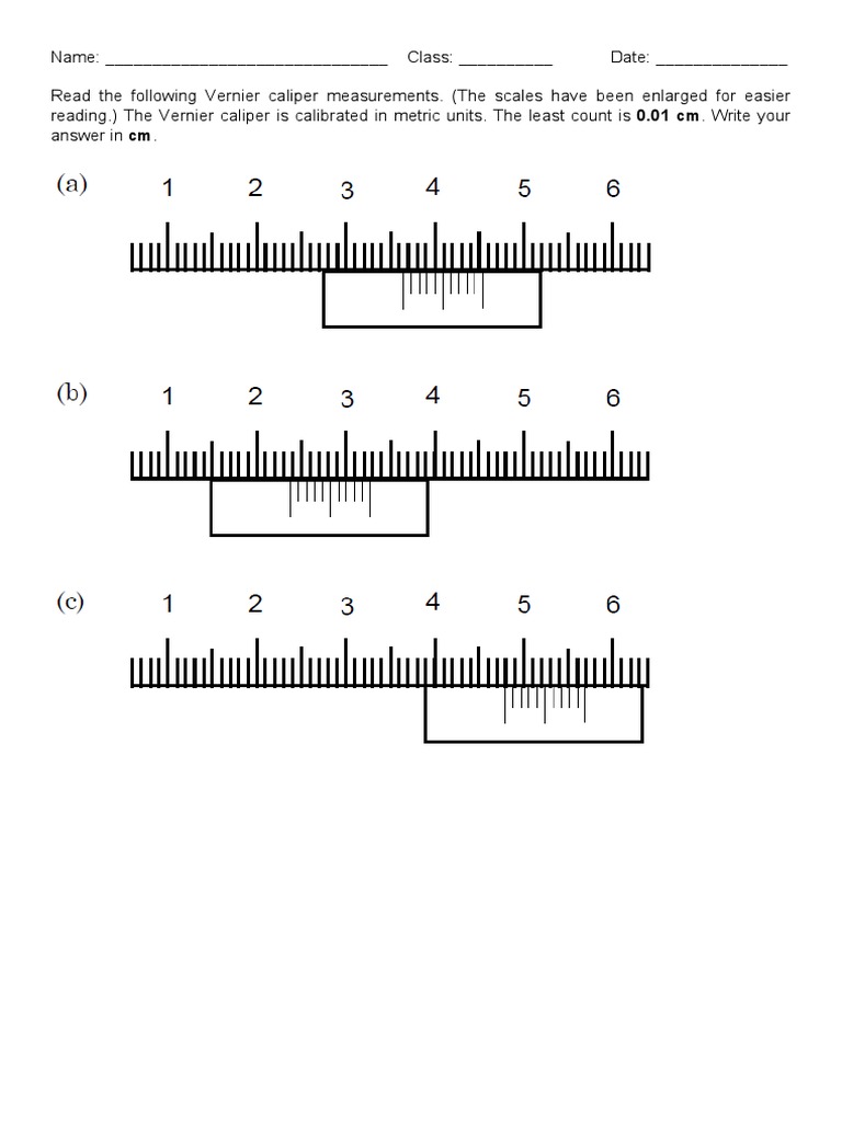 Exercise 2-Vernier Caliper | PDF