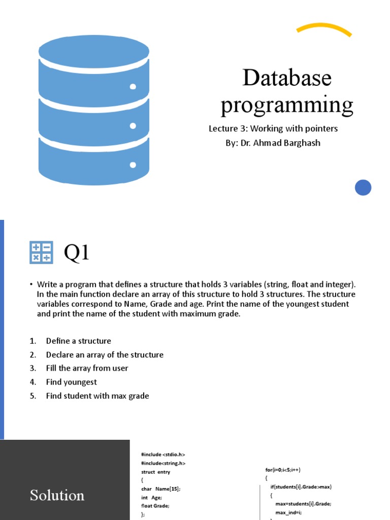 Lec3 - Working With Pointers | PDF | Parameter (Computer Programming) | Pointer (Computer ...