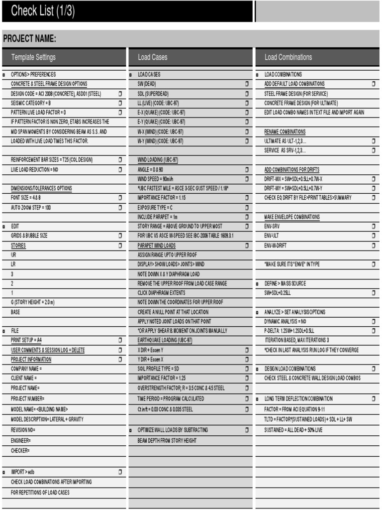 Dokumen - Tips Etabs-Checklist PDF | PDF | Beam (Structure) | Bending