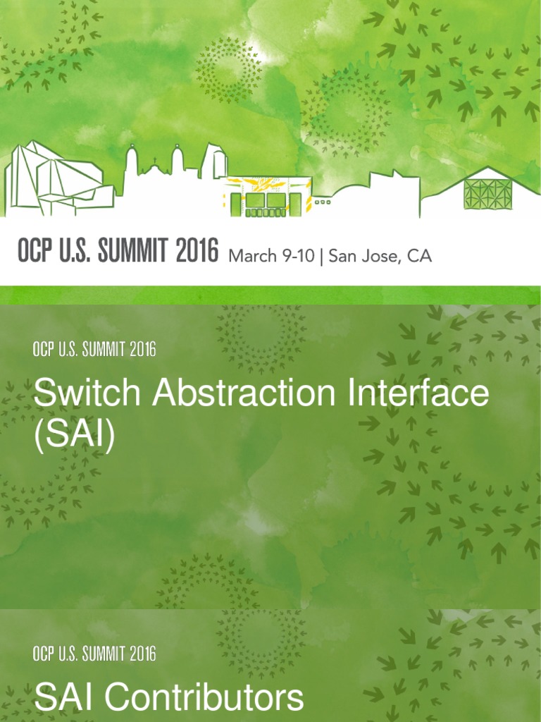 SAI SONiC OCP Summit Mar16 v0.4 | PDF | Linux | Device Driver