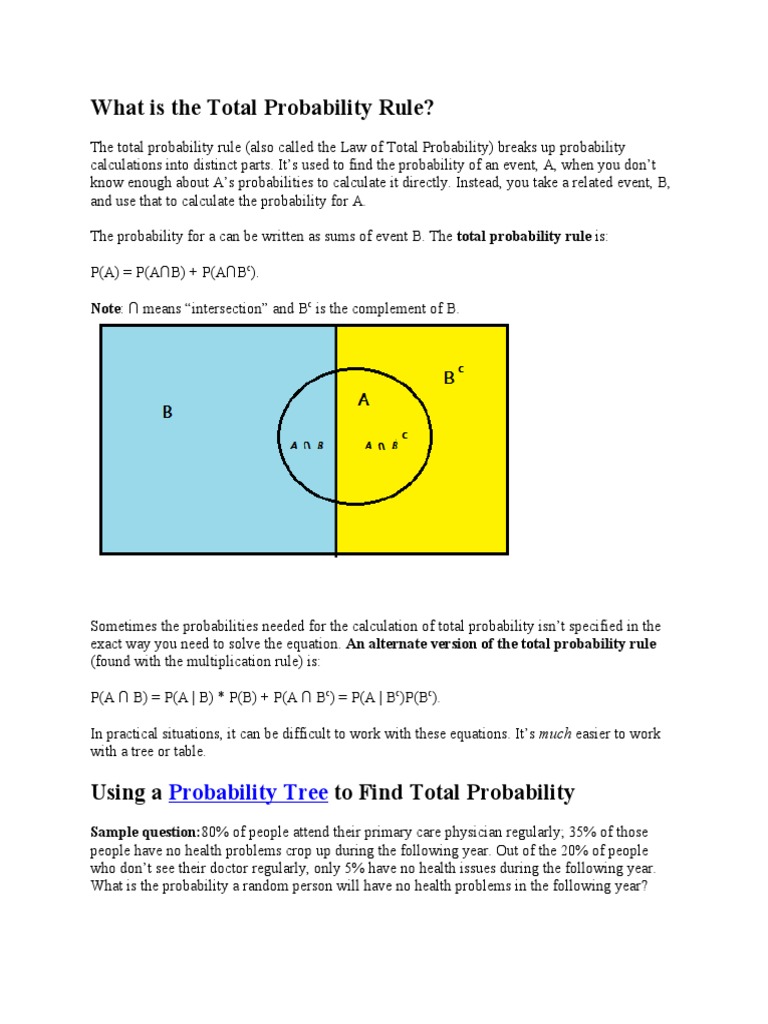 What Is The Total Probability Rule | PDF | Probability | Teaching ...