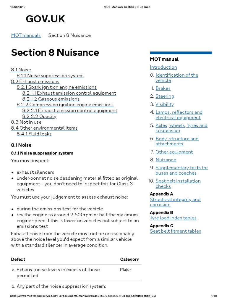 Assessing Exhaust Noise and Emissions: Guidelines for Inspecting ...