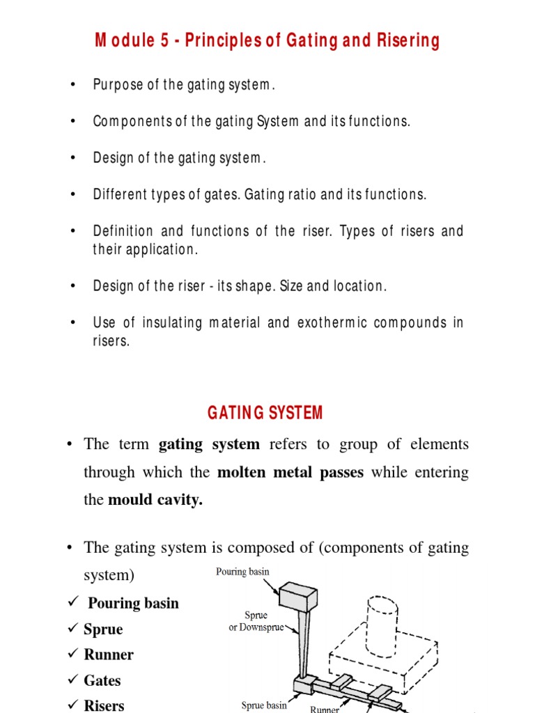 Principles of Gating and Risering Systems | PDF | Casting (Metalworking ...