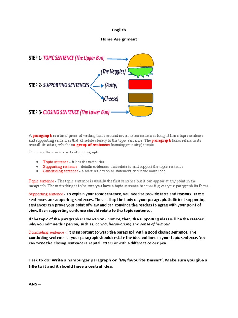 HA Paragraph Writing | PDF | Cakes | Paragraph