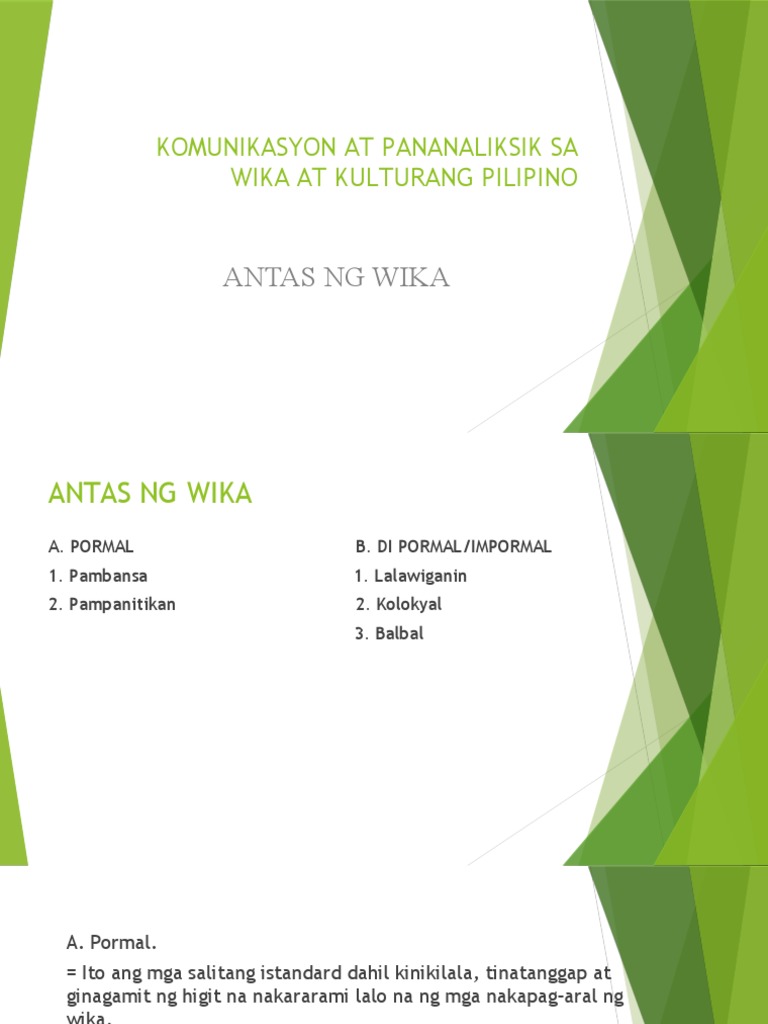 Antas NG Wika | PDF