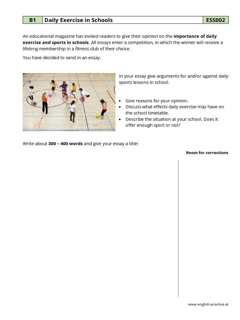 Importance of Daily Exercise in Schools | PDF