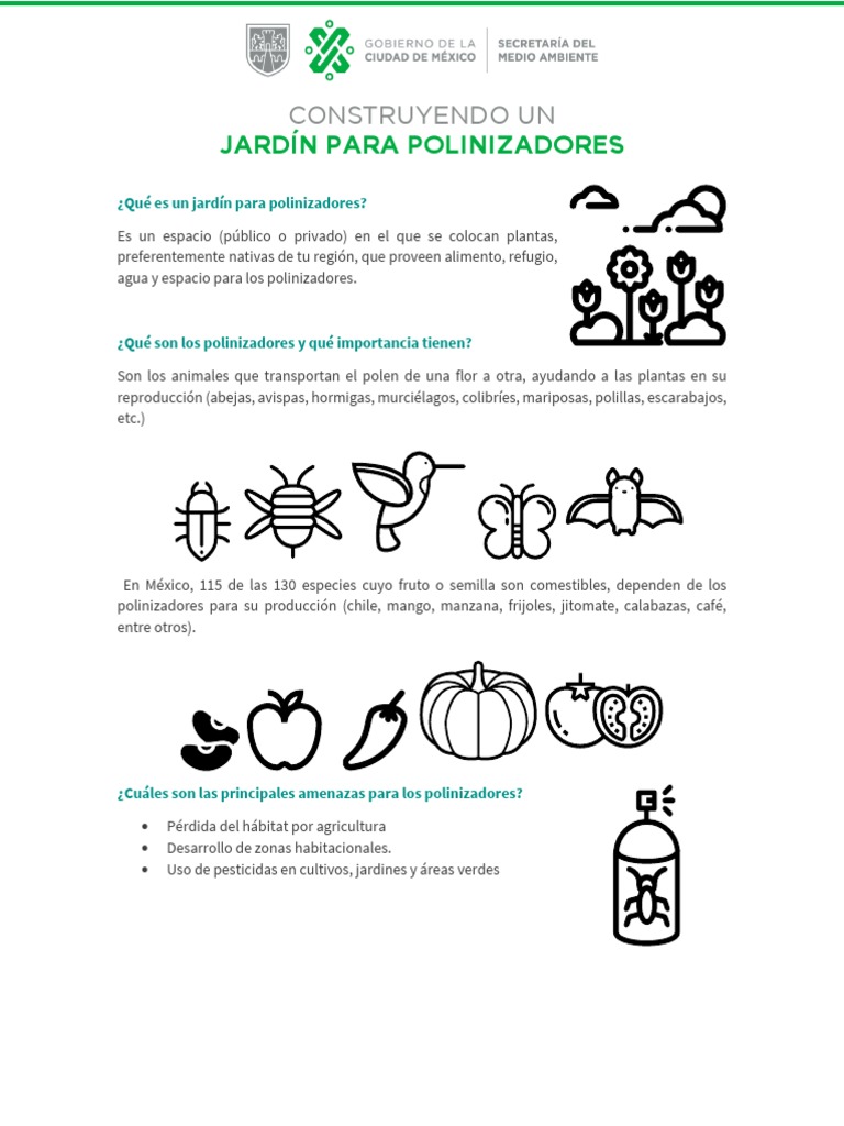Construcción de Jardines para Polinizadores | PDF | Polinización | Plantas