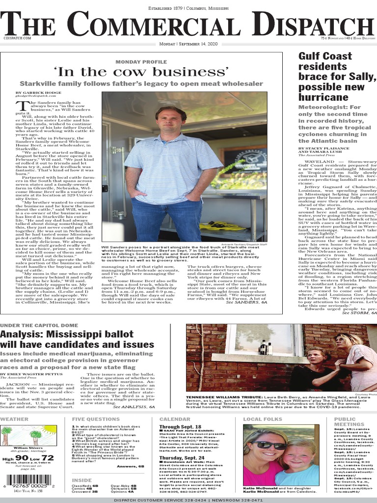 Commercial Dispatch Eedition 9-14-20 | PDF | Joe Biden | Bernie Sanders