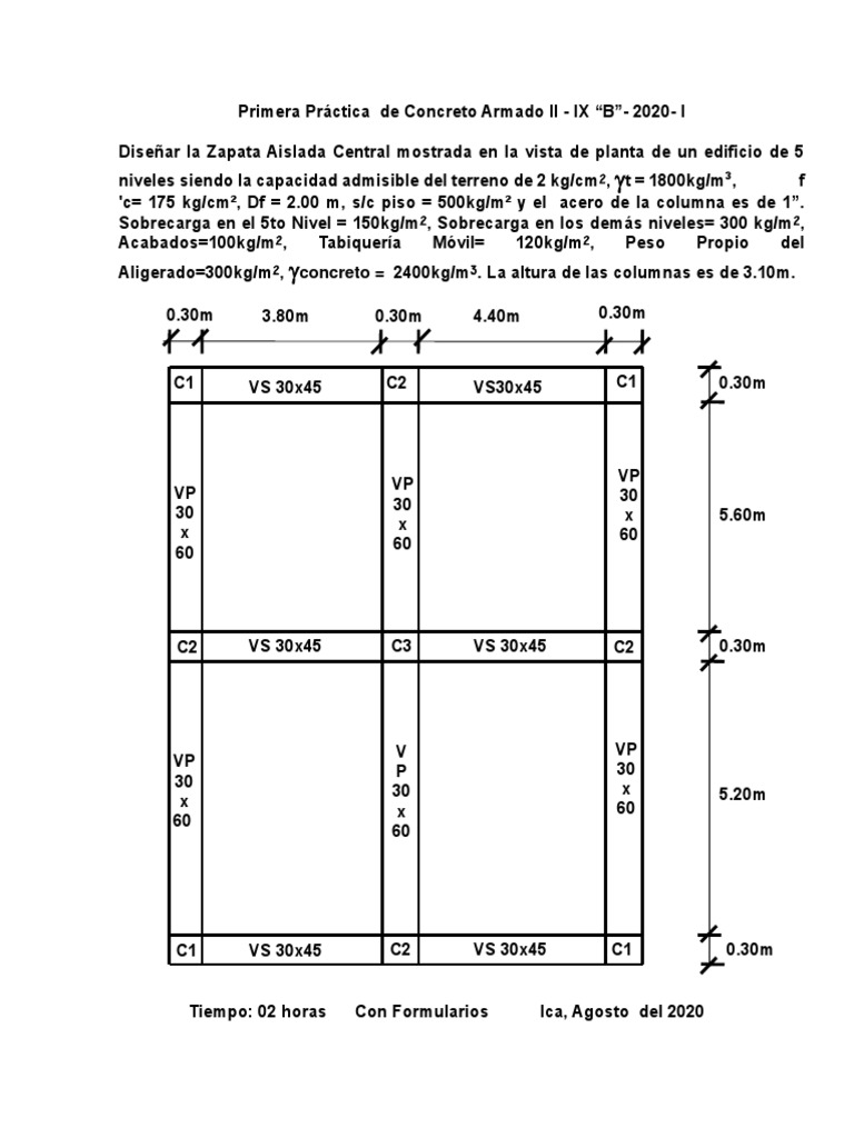 1ra Practica Concreto Armado II - Anthony Moron Peña | PDF