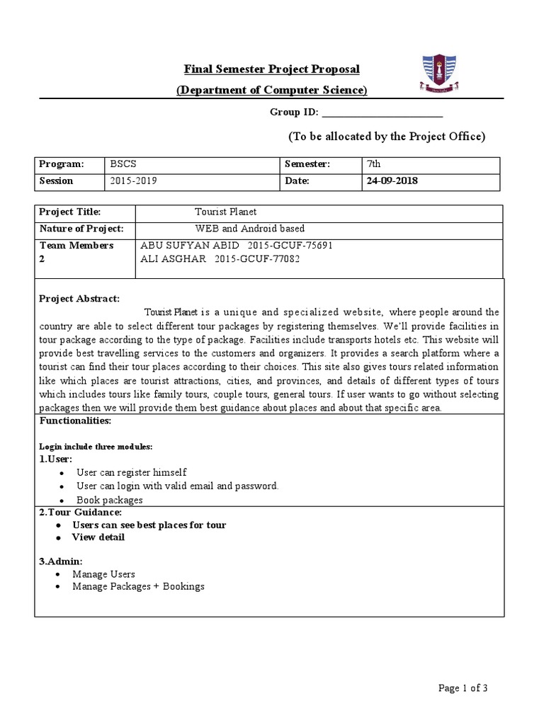 Final Year Project Proposal Sample | PDF | Bootstrap (Front End ...