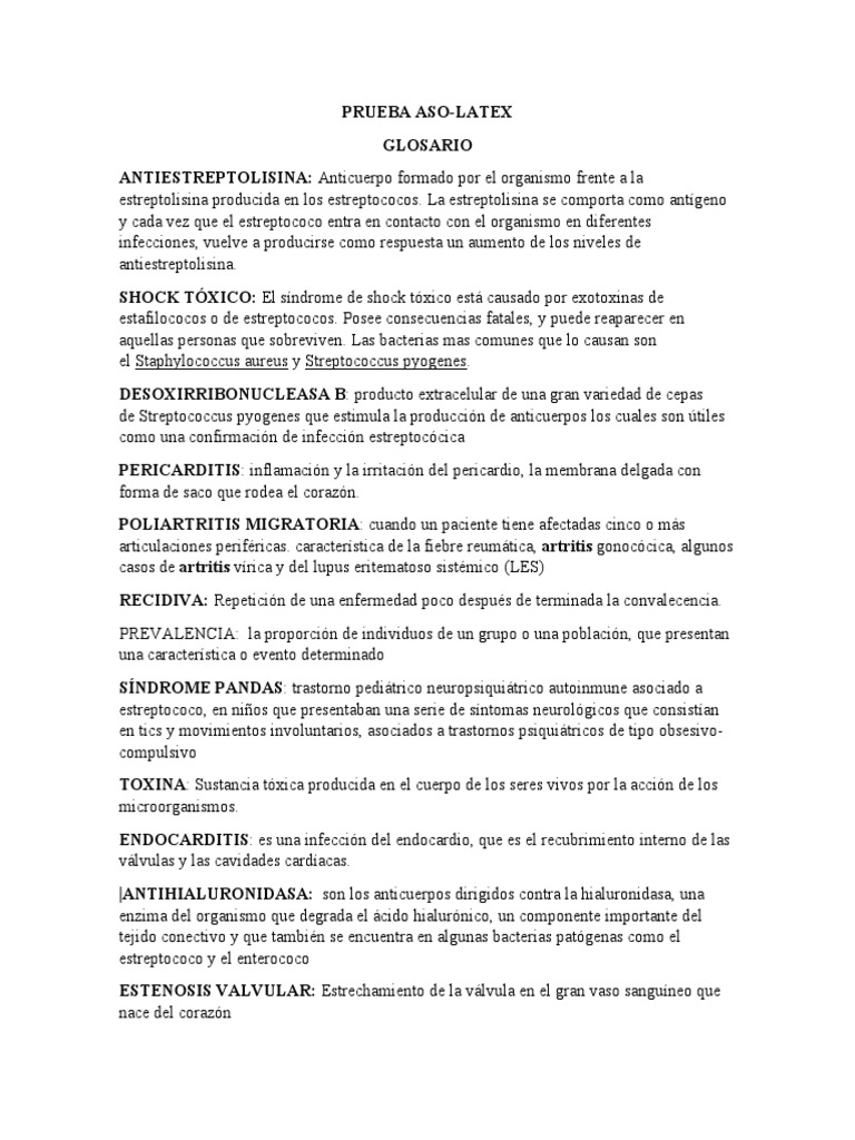 Prueba Aso Ultimo Modulo | PDF | Estreptococo | Ciencias de la Salud