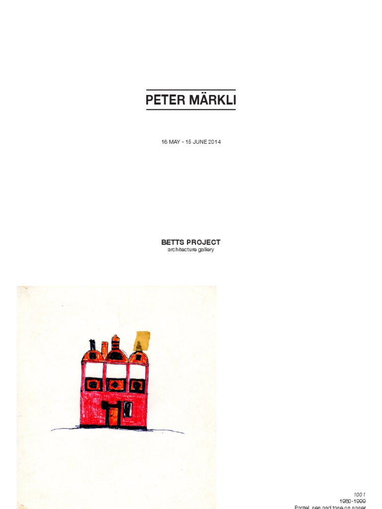 PETER MARKLI - Desenhos | PDF | Art Materials | Art Media