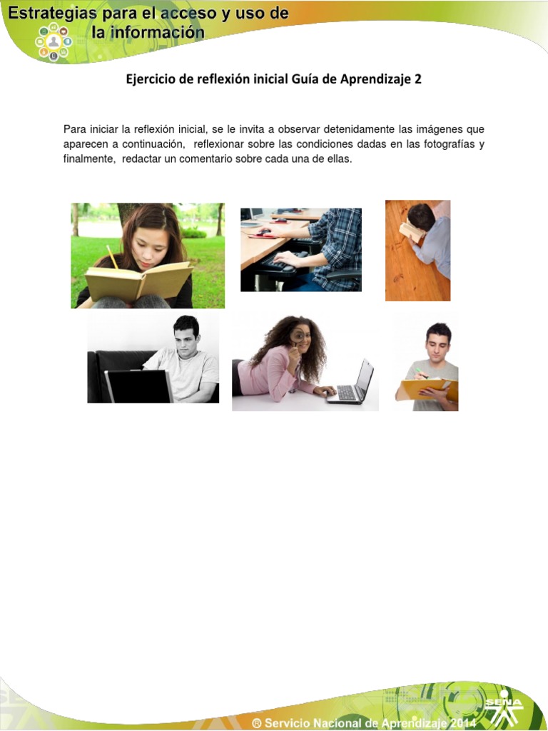 Ejercicio de reflexión inicial Guía de Aprendizaje 2 | PDF