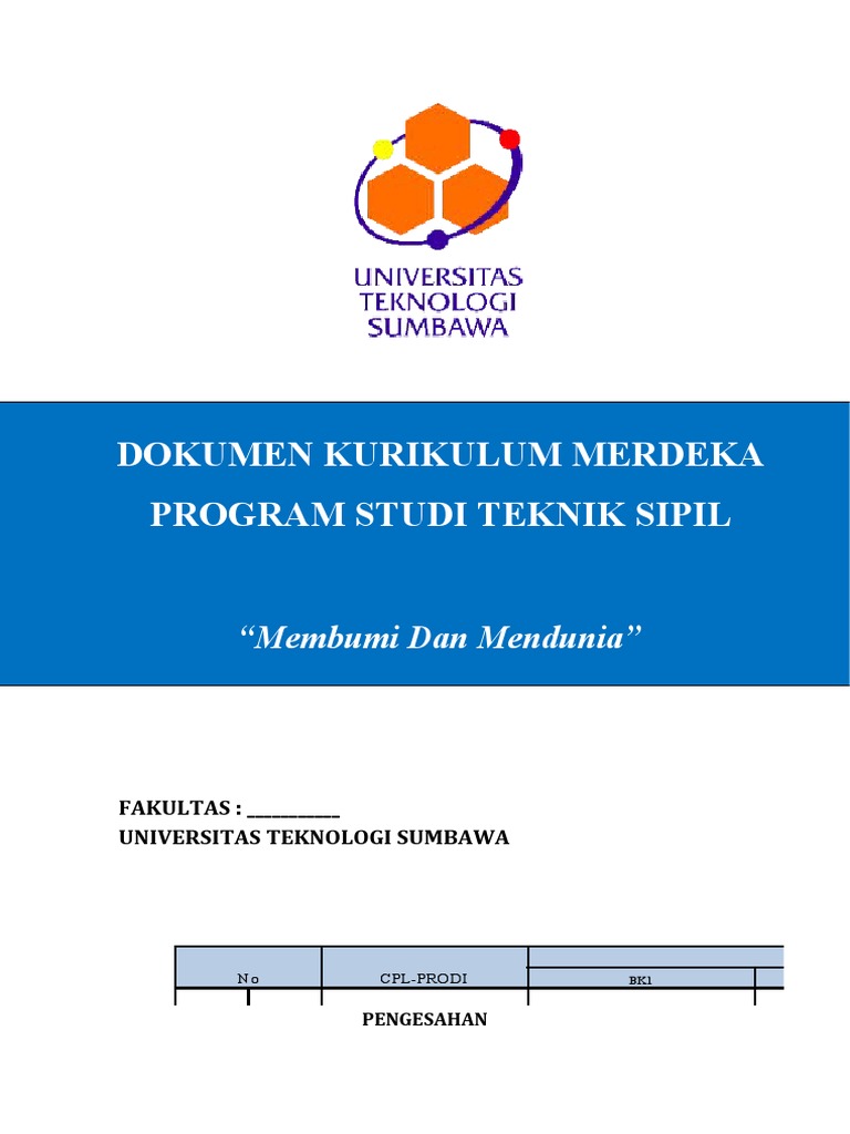 Draf Dokumen KURIKULUM TEKNIK SIPIL - HERMAN - POIN 1, 4 Dan 5 | PDF