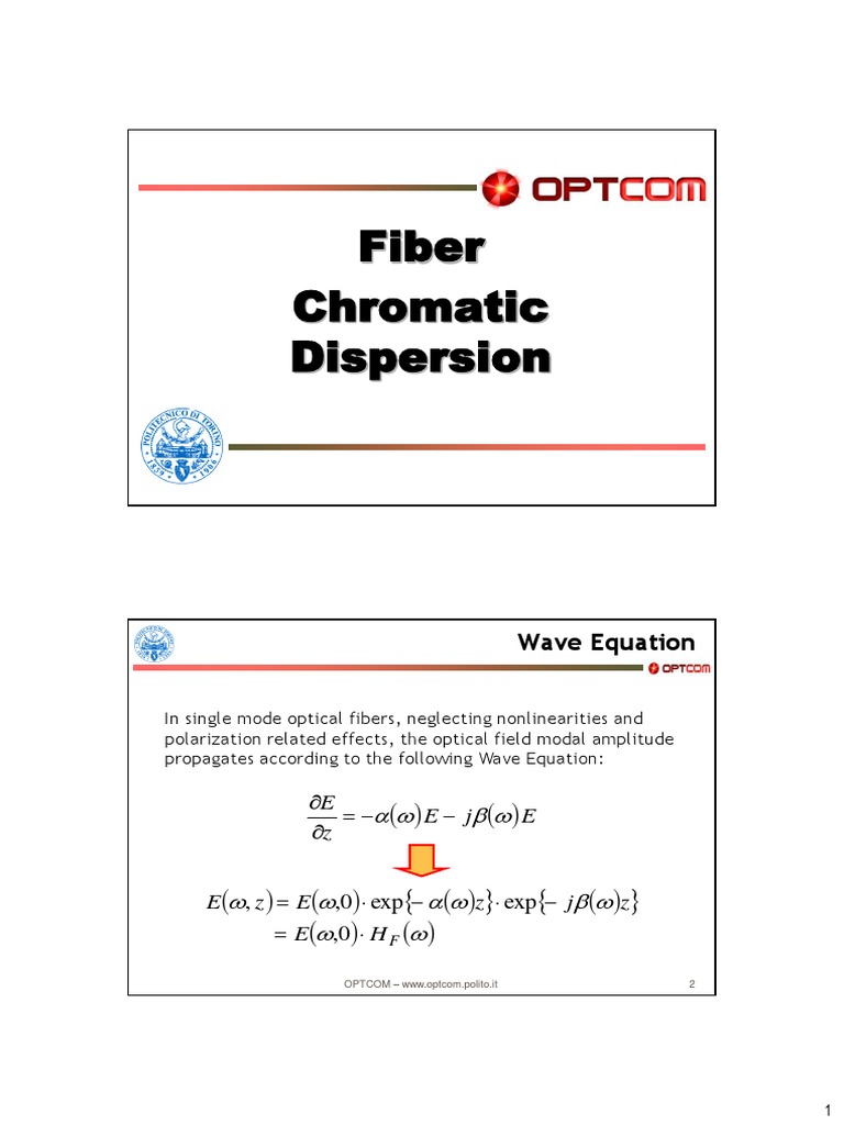 4-Chromatic Dispersion PDF | PDF | Dispersion (Optics) | Distortion