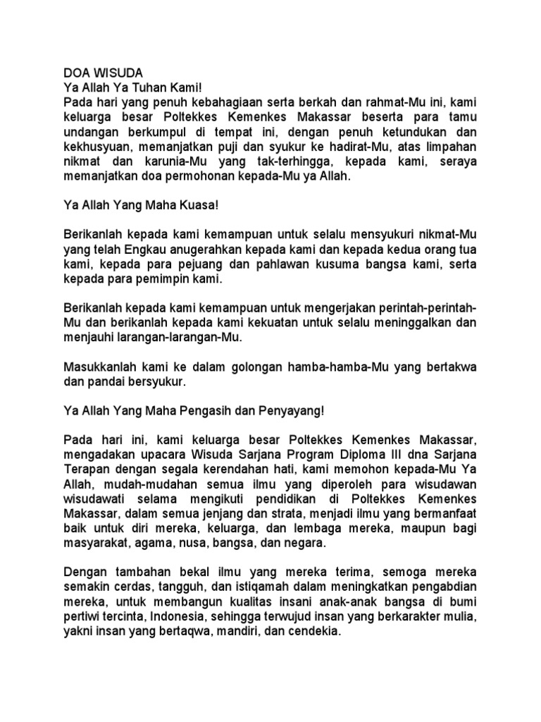 Doa Wisuda | PDF