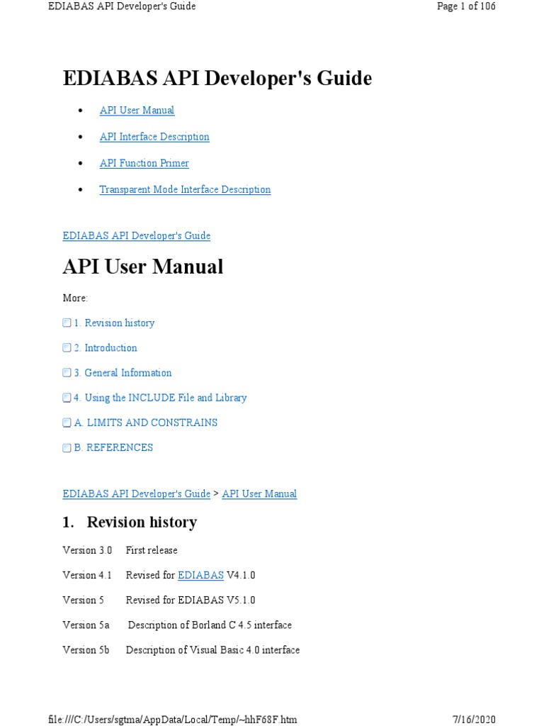 Ediabas API Guide | PDF | Application Programming Interface | Library ...