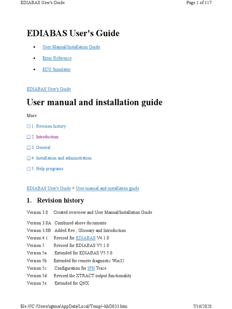 Ediabas User's Guide | PDF | Application Programming Interface ...
