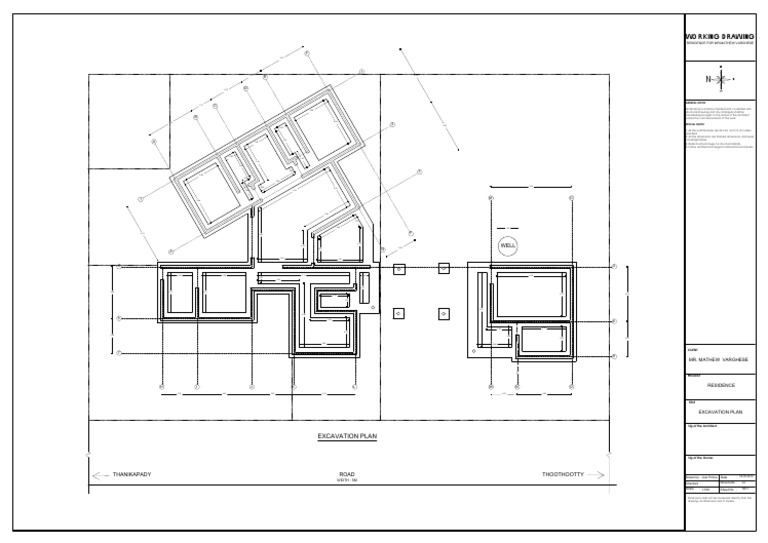 Working Drawing: Excavation Plan | PDF | Economic Sectors | Art Media